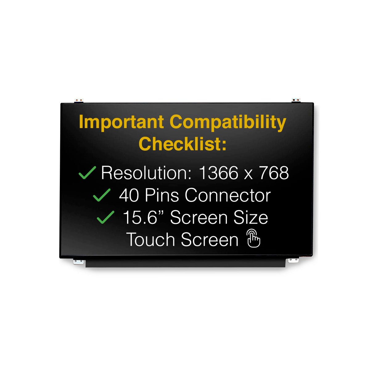 Replacement Touch Screen For HP 15-BS012DS 40 Pins HD 1366x7 – LCDBros