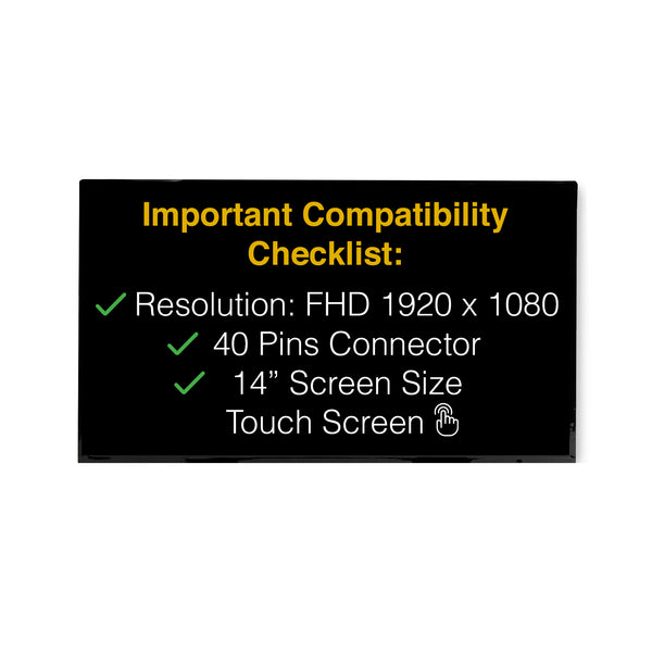 N140HCN-EA1 REV.C6 Replacement Touch Screen 40 Pins LCD LED Display Wi – LCDBros